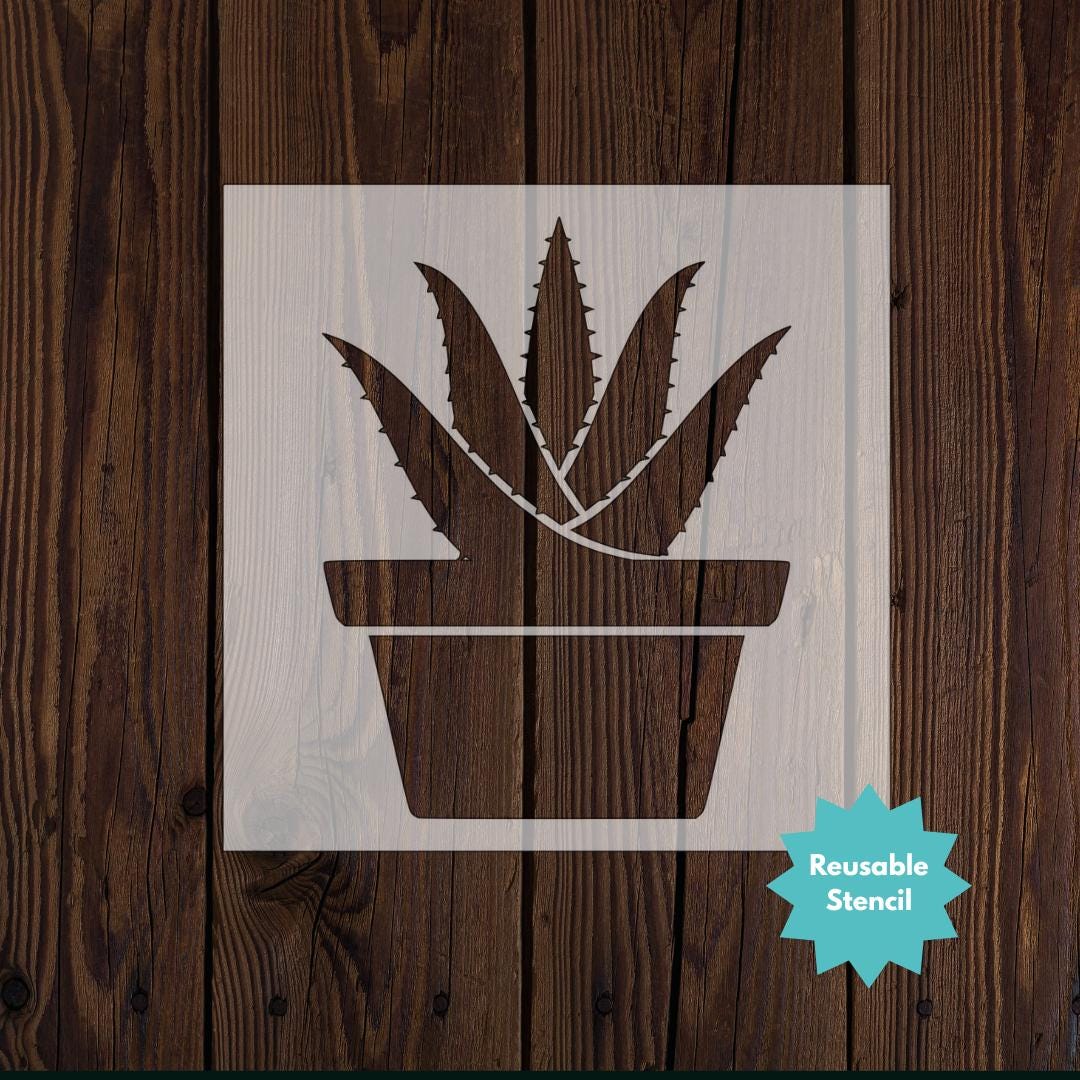 Stencil, Aloe Plant Stencil, Aloe Plant Mini Sign Stencil, Gift for ...