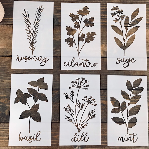 Herbs Stencil - Etsy