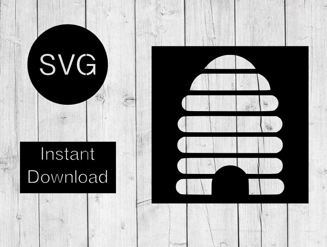 Beehive Stencil SVG, Honey Bee Hive SVG, Farmhouse Bee Cut File, DIY ...