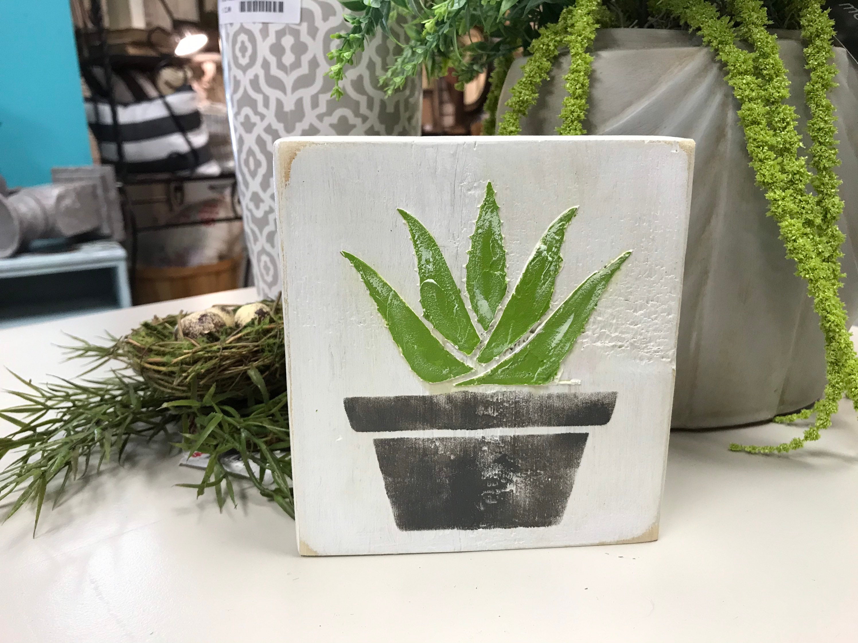 Stencil Aloe Plant Stencil Aloe Plant Mini Sign Stencil | Etsy