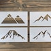 Stencil Reusable Mountain Stencil Bundle Mountain Range | Etsy