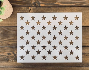 United States US Army 50 Stars Flag Union Stencil Template - Etsy