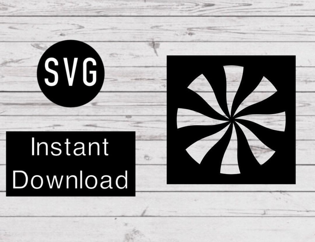 Peppermint Stencil SVG, Peppermint SVG, Peppermint Candy Stencil Vector ...