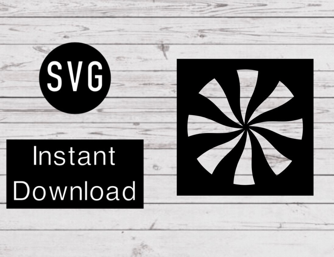 Peppermint Stencil SVG Peppermint SVG Peppermint Candy - Etsy