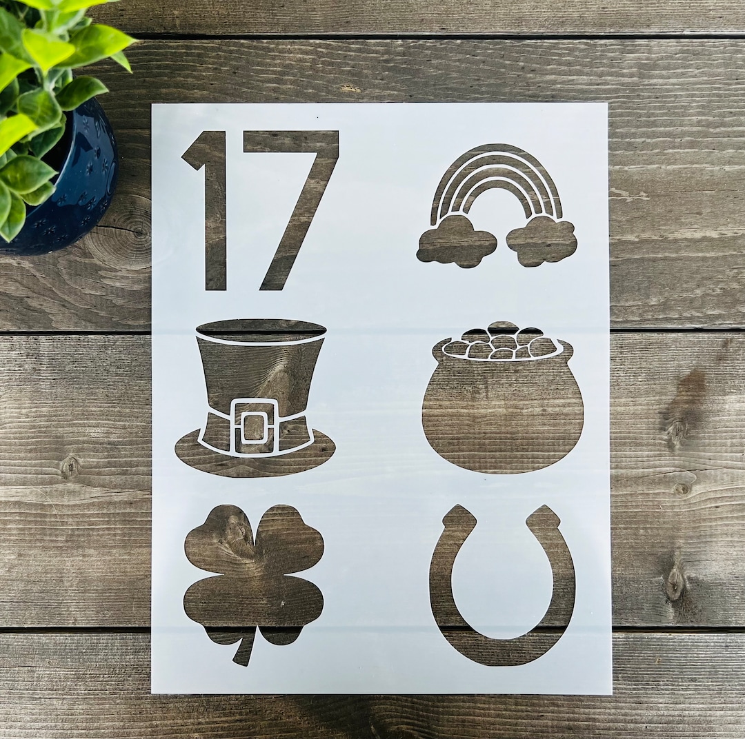 Stencil, Reusable St. Patrick’s Day Stencil Sheet, Luck Stencil, Irish ...