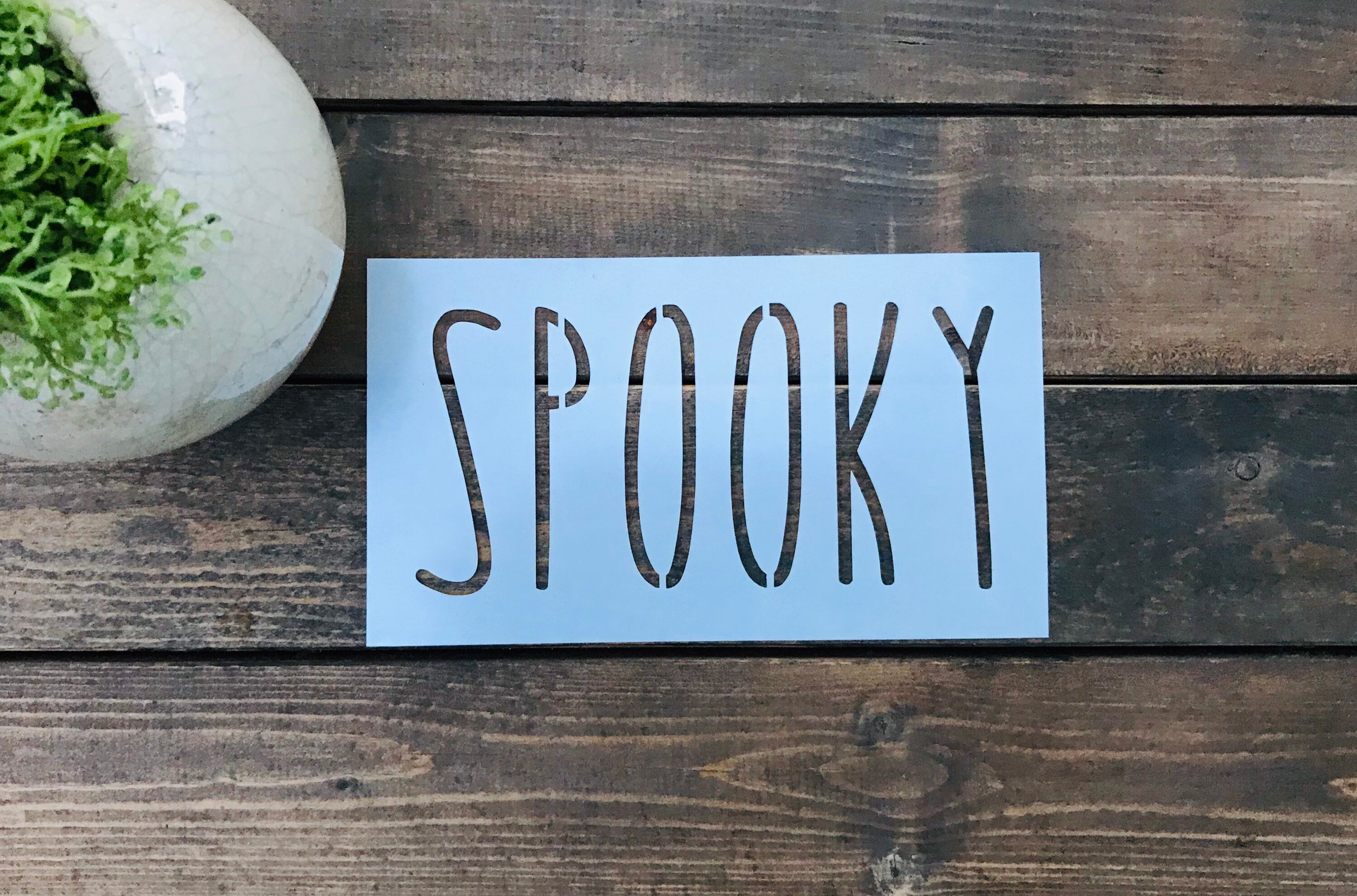 Spooky Word Stencil, Halloween Craft Stencil (3x5.5) - Etsy