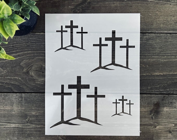 Stencil, Reusable Cross Stencil Sheet, Easter Stencil, He is Risen ...