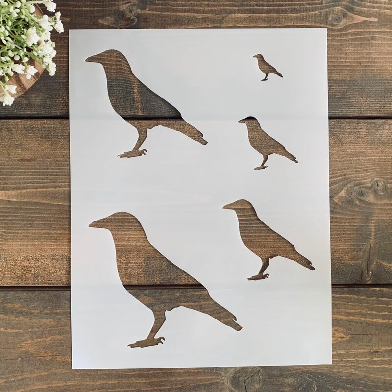 Crow Stencil - Etsy