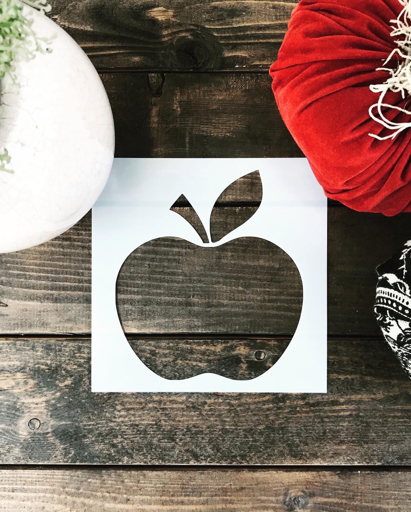 Stencil Reusable Apple Stencil Apple Orchard Stencil Apple | Etsy