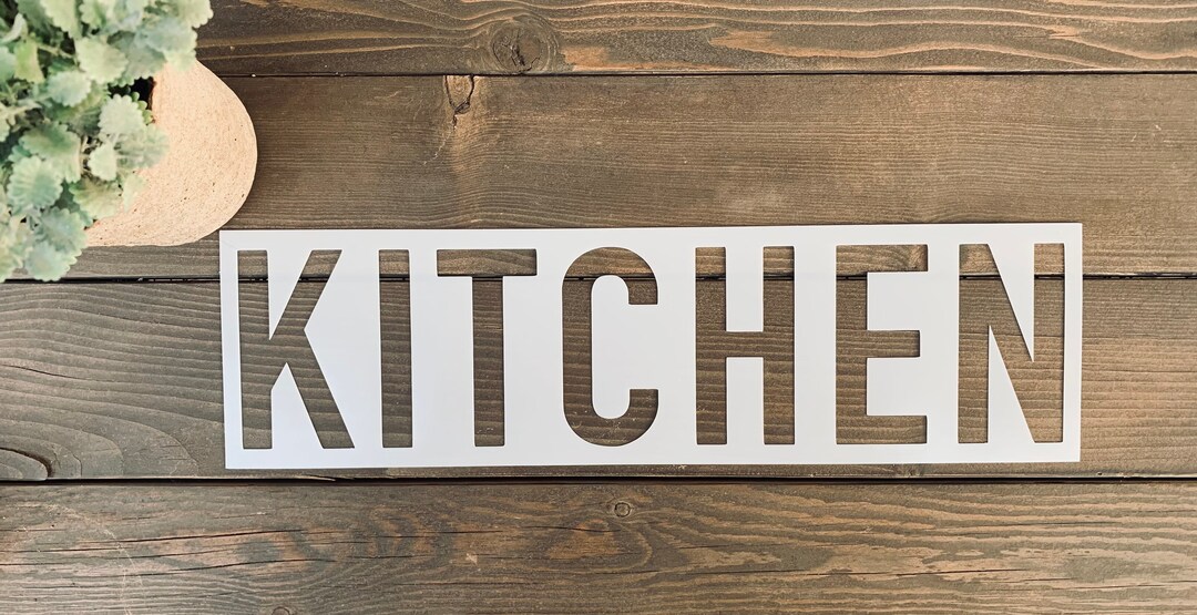 Reusable Kitchen Word Stencil, DIY Decor - Etsy