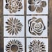 Peony Flower Stencil Reusable Peony Flower Stencil Art - Etsy