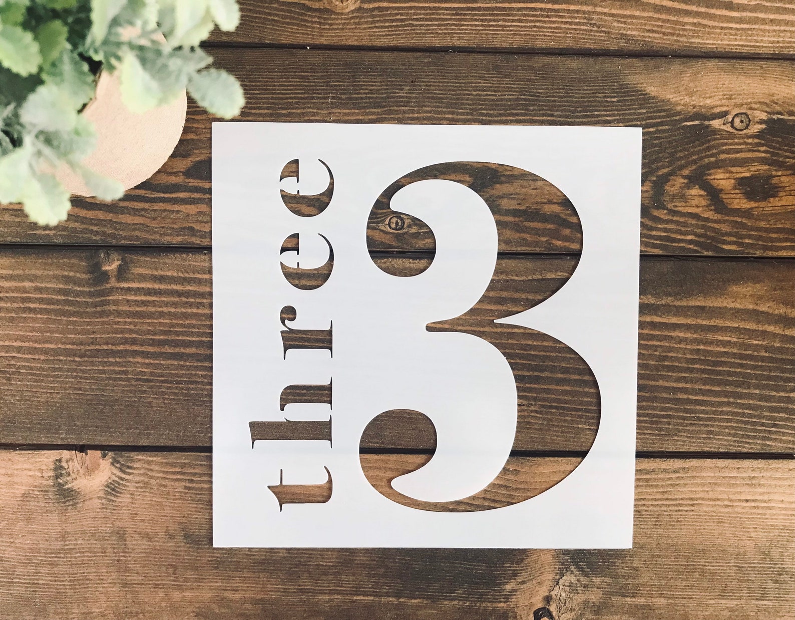 Stencil Reusable Number Three Stencil Number 3 Stencil | Etsy