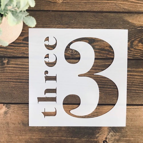 Reusable Number Block Stencil Bundle - Etsy
