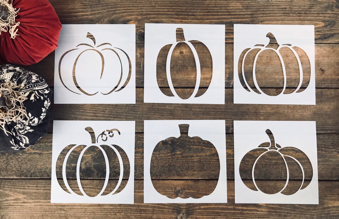 Stencil, Reusable Pumpkin Stencil Bundle, Fall Decor Stencil ...