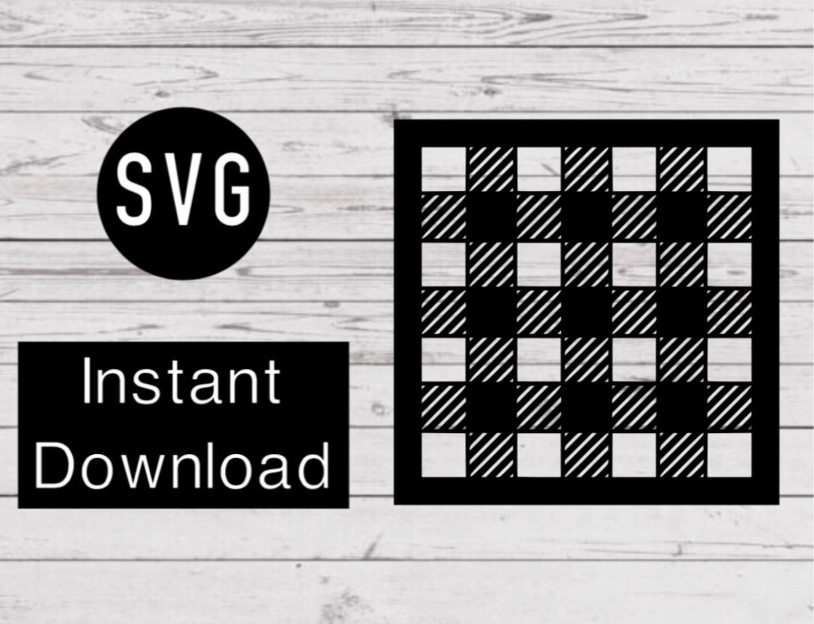 Buffalo Plaid Stencil SVG File Buffalo Plaid Pattern SVG - Etsy