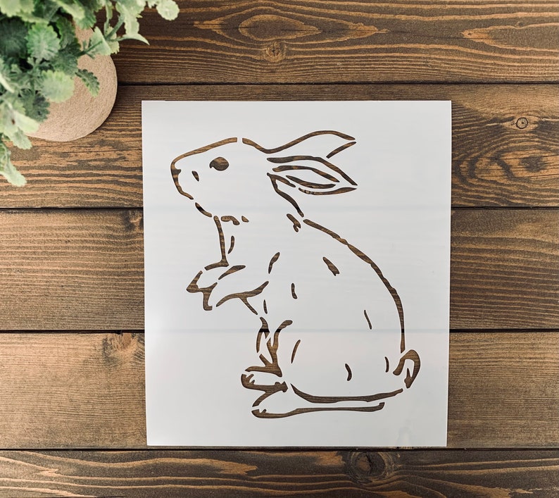 Stencil Reusable Realistic Bunny Stencil Bunny - Etsy