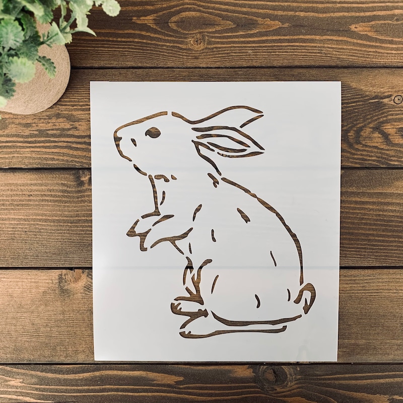 Rabbit Stencil - Etsy
