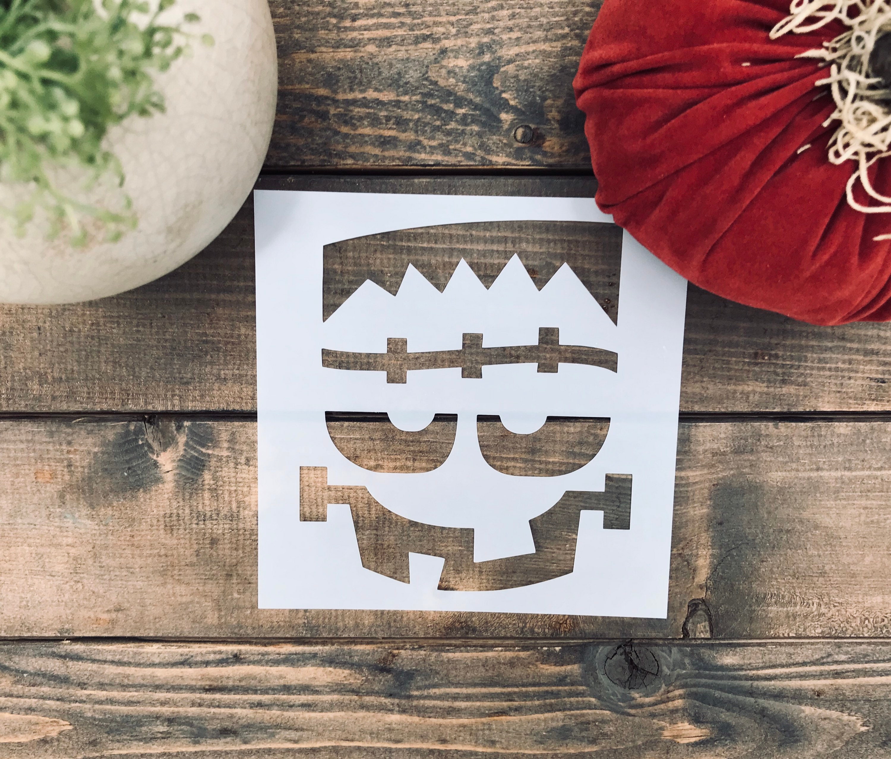 Frankenstein Face Stencil