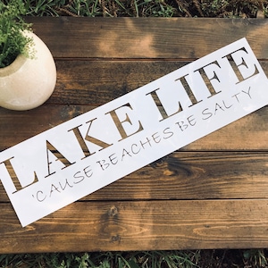 Reusable Lake Life Sign Stencil, Lake Sign, Lake Stencil, Lake House ...
