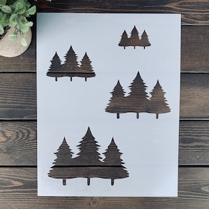 Stencil, Tree Stencil Sheet, Tree Stencil, Christmas Tree Stencils ...