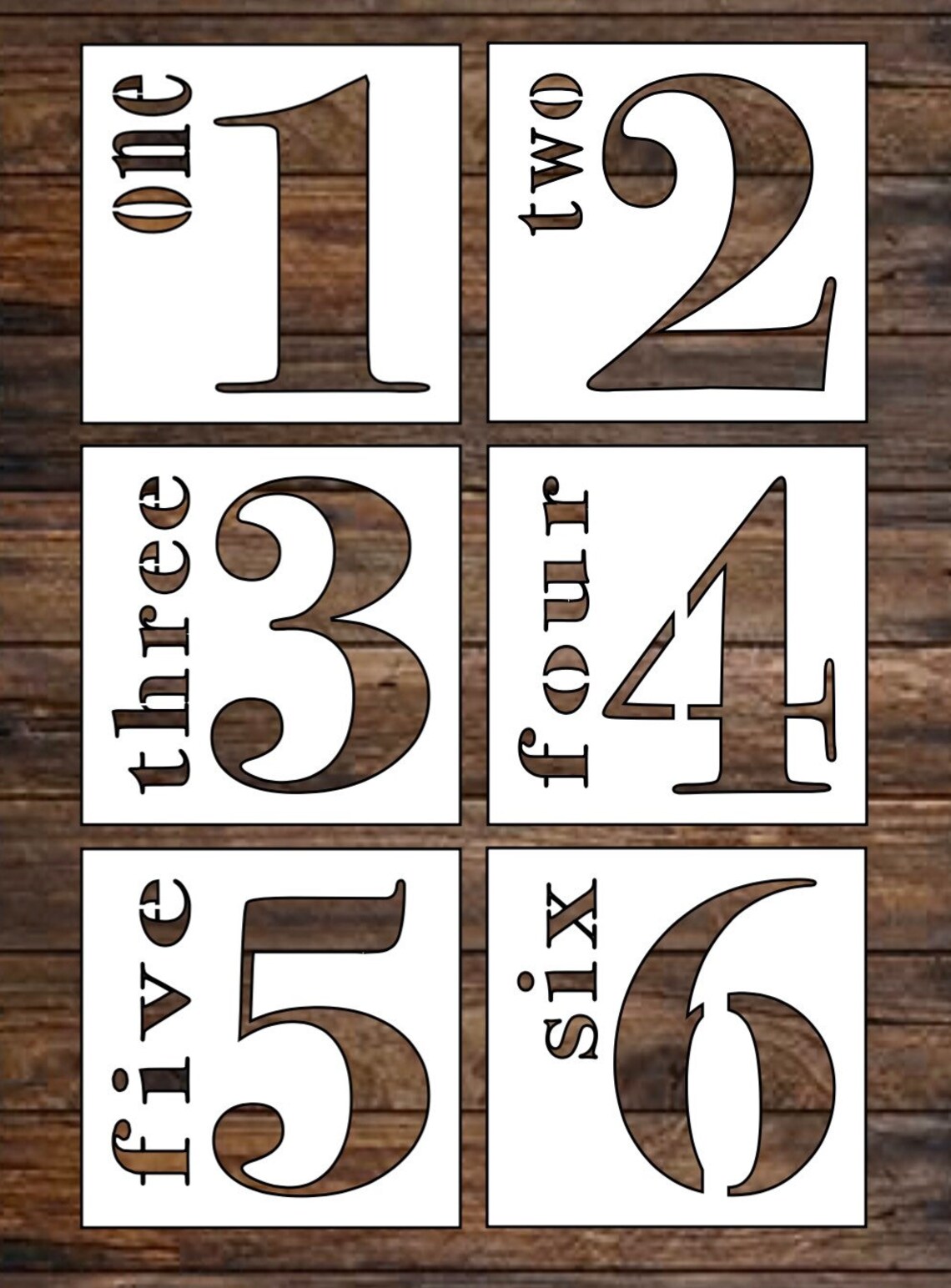 Reusable Number Block Stencil Bundle - Etsy