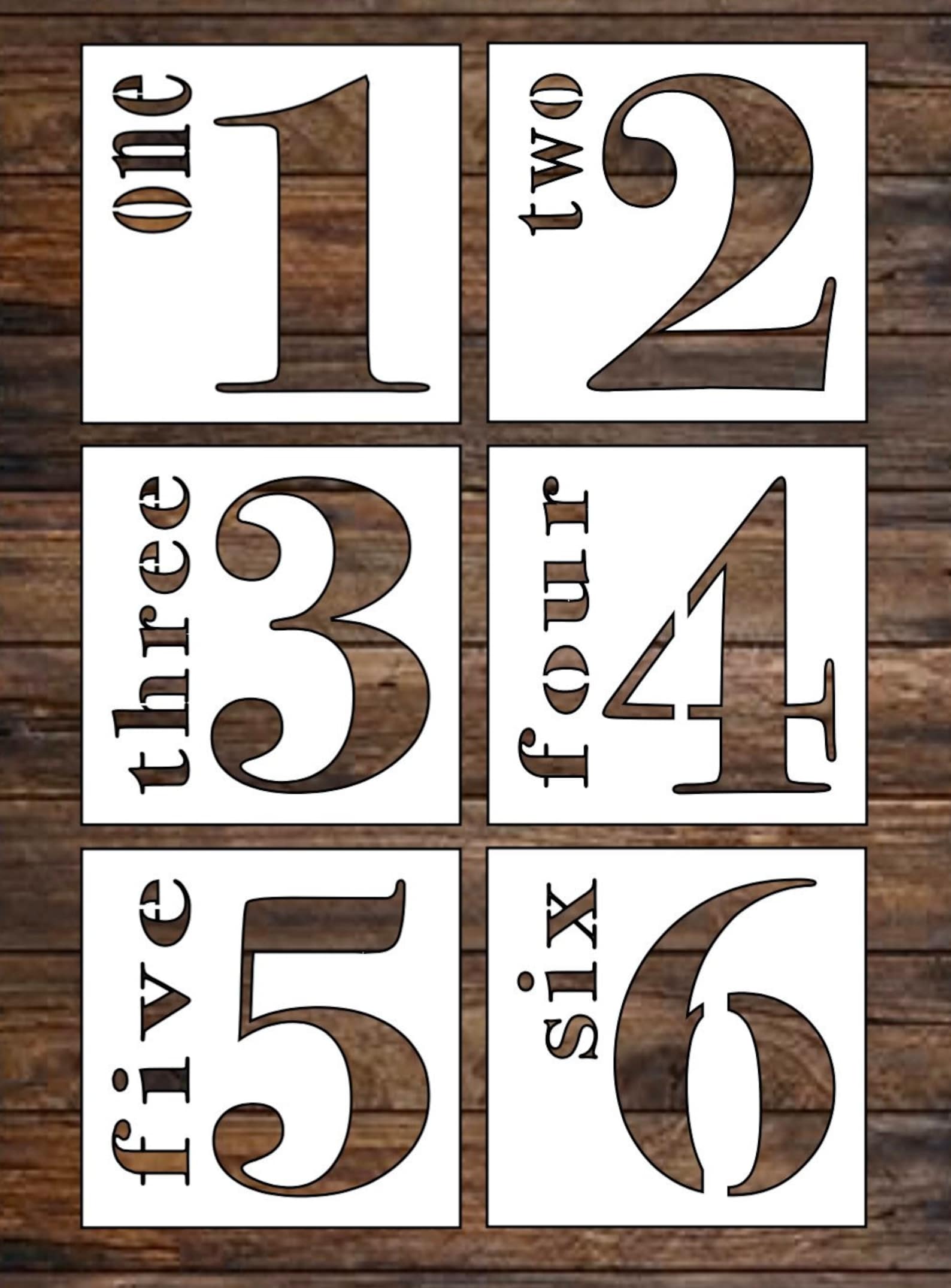 Reusable Number Block Stencil Bundle - Etsy
