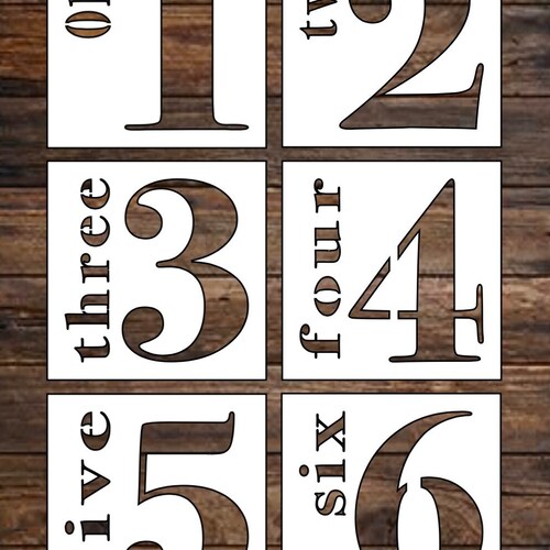 Reusable Number Block Stencil Bundle - Etsy