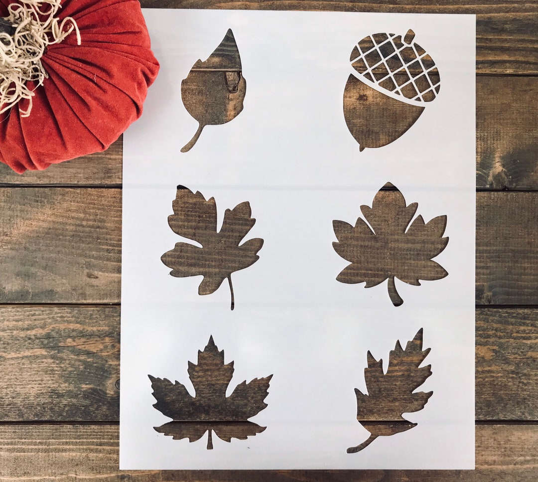 Stencil, Reusable Leaf Stencil, Fall Leaves Stencil, Fall Stencil ...
