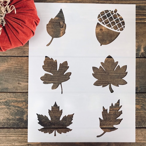 Stencil Reusable Leaf Stencil Fall Leaves Stencil Fall - Etsy