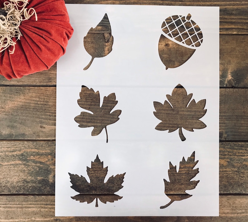 Stencil Reusable Leaf Stencil Fall Leaves Stencil Fall | Etsy