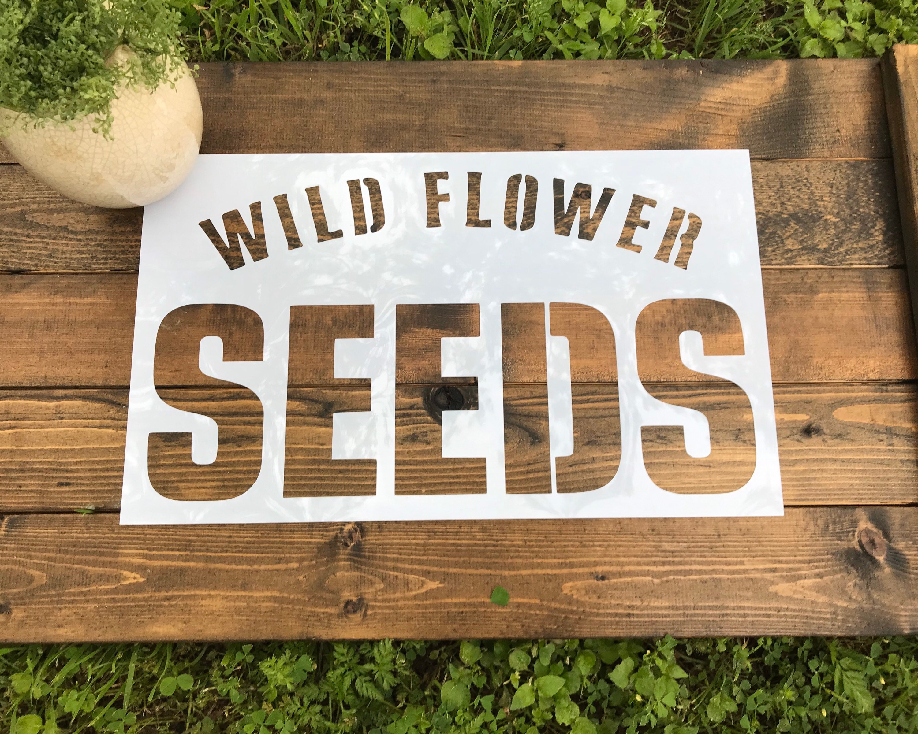 Reusable Wild Flower Seed Stencil Not A Sign | Etsy