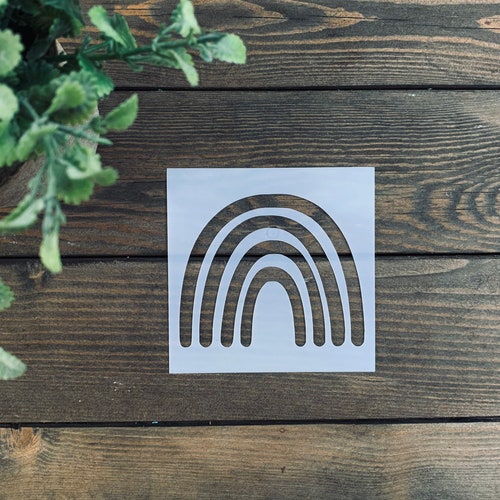Stencil Reusable Rainbow Stencil Hand Drawn Stencil Boho - Etsy