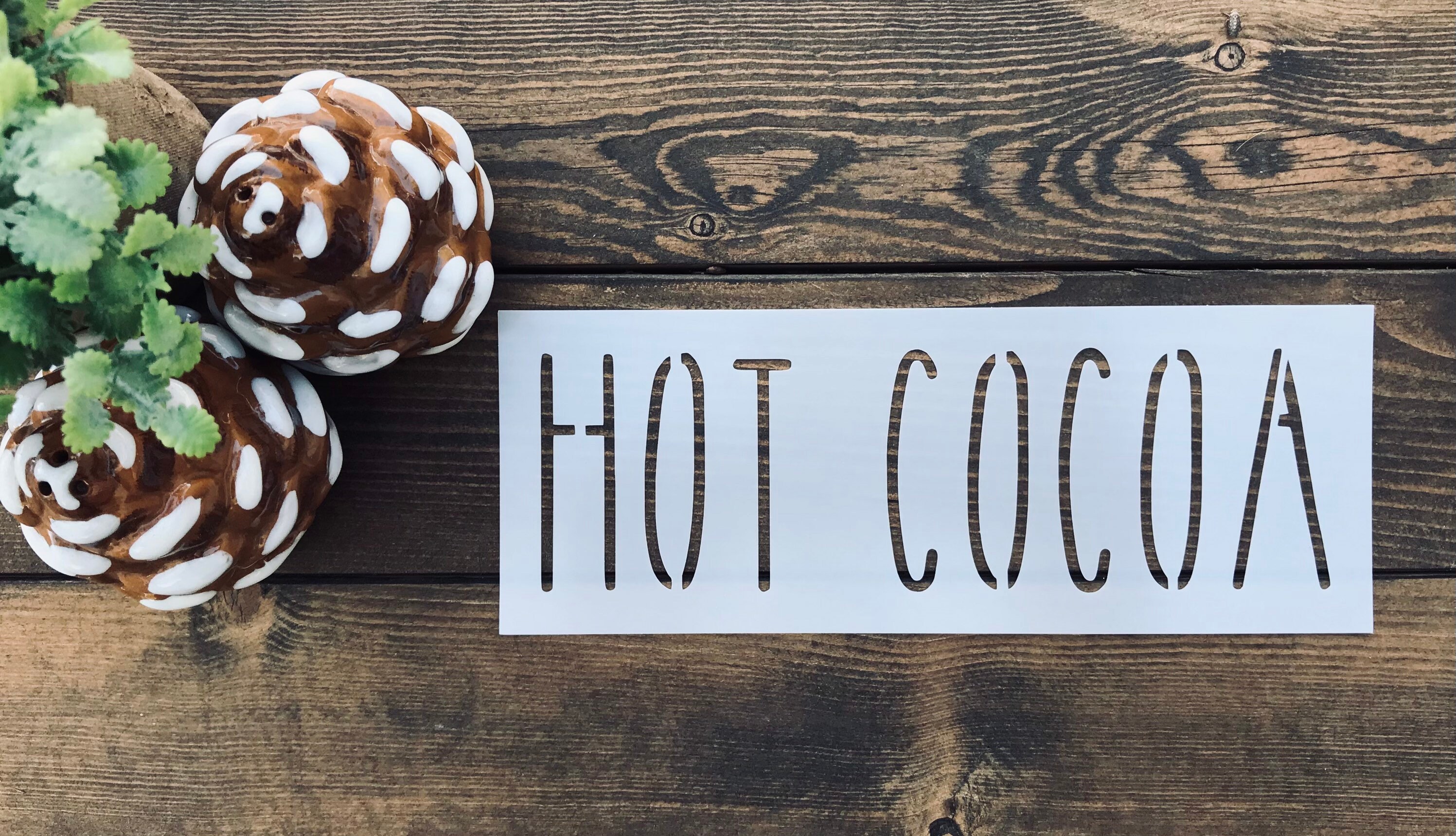 Stencil Hot CoCoa Word Stencil DIY Christmas Decor Mini | Etsy