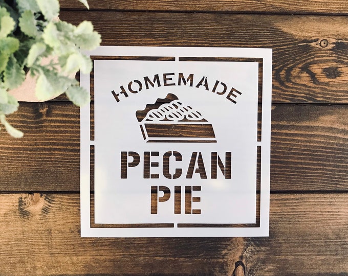 Stencil, Pecan Pie Stencil, Pie Stencil, Fall Stencil, Thanksgiving ...