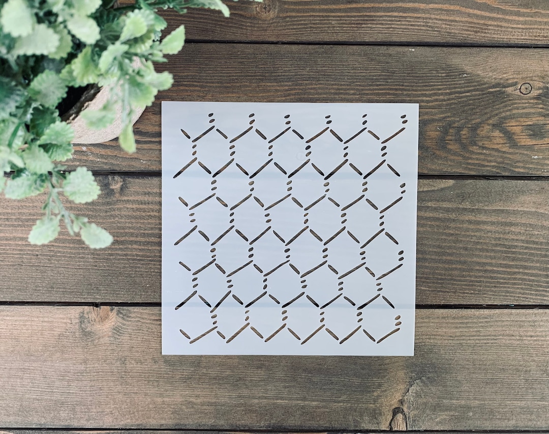 Stencil, Chicken Wire Pattern Stencil, Wire Stencil, Chicken Wire ...