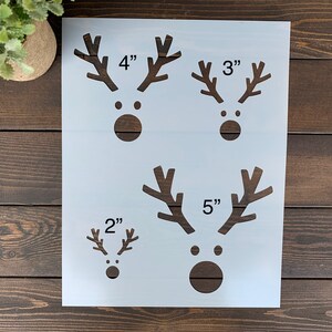 Stencil, Reusable Reindeer Stencil, Reindeer Face Stencil, Rudolph ...