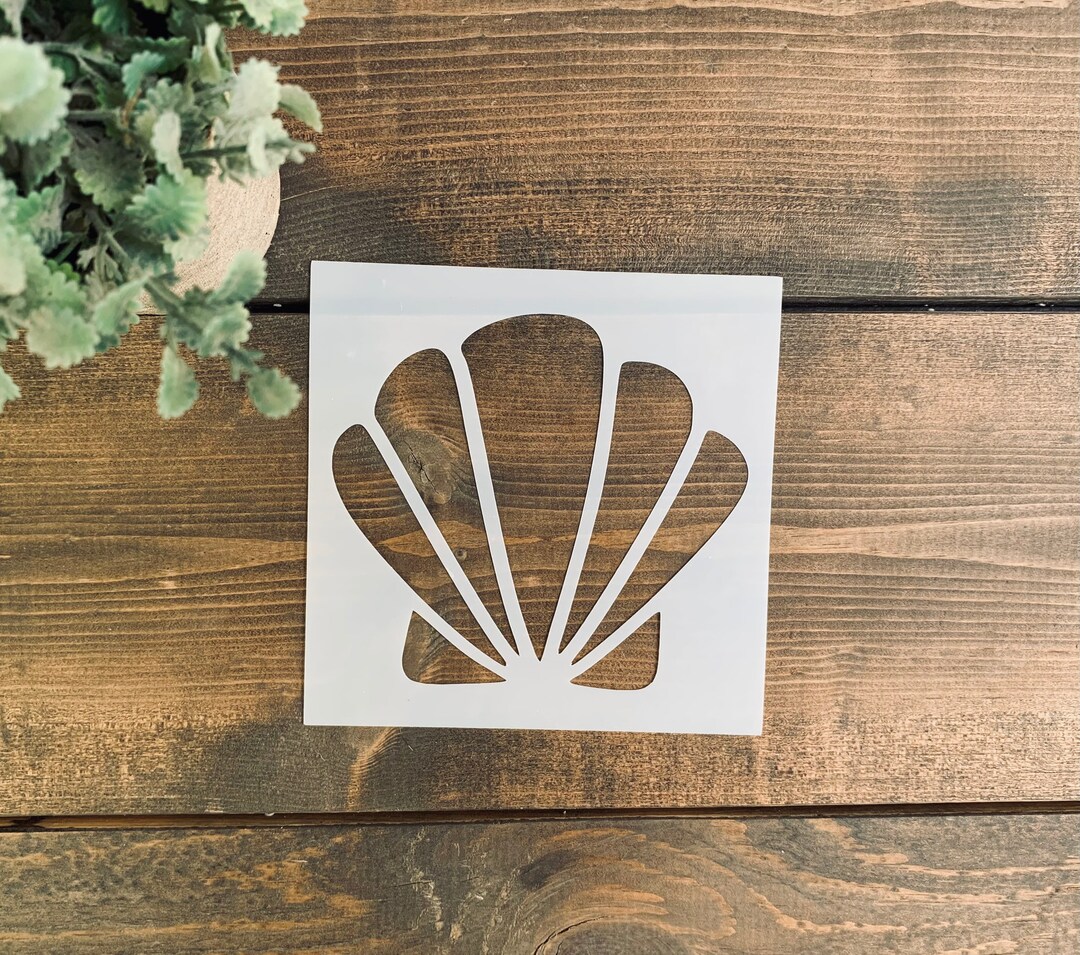 Stencil, Reusable Sea Shell Stencil, Beach Stencil, Shell Stencil ...