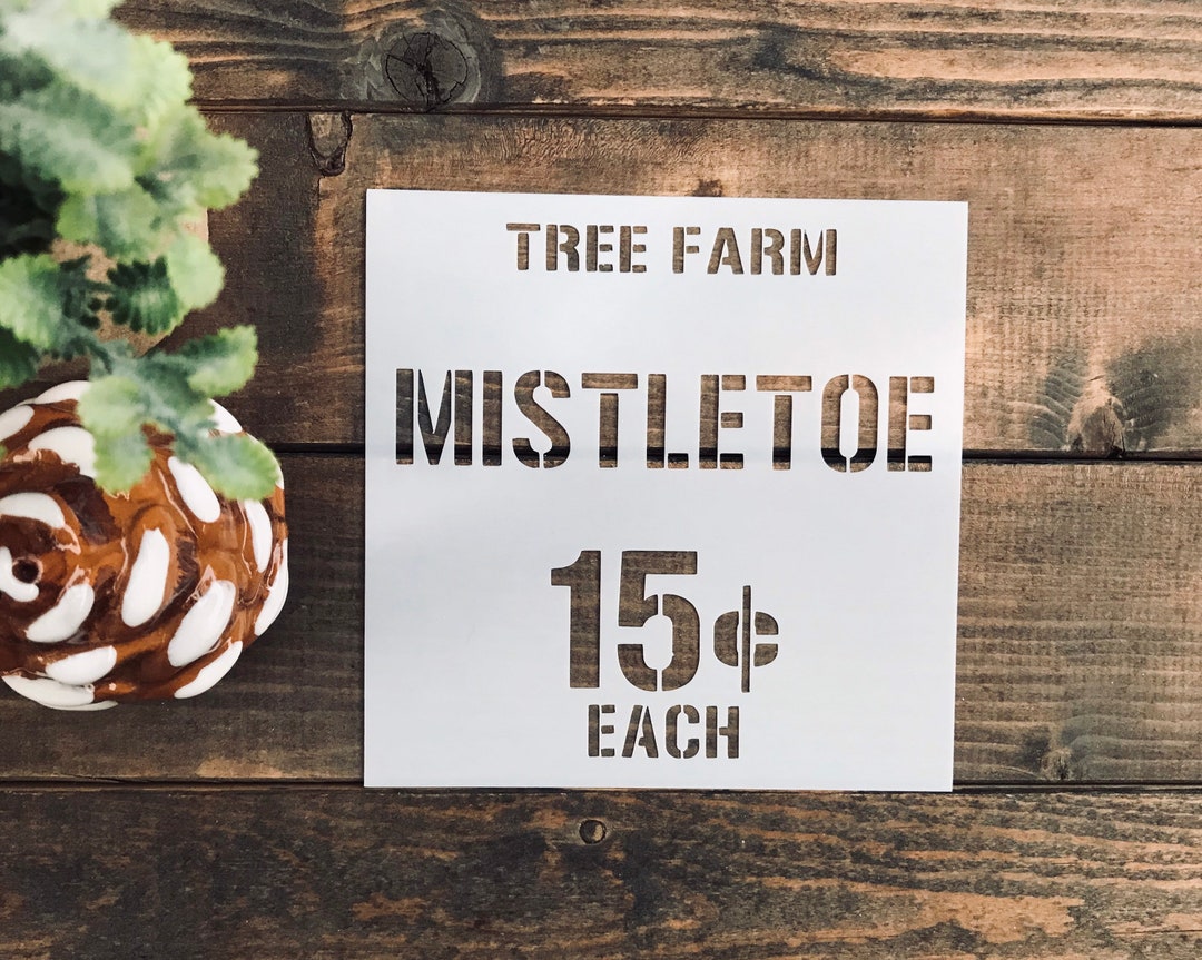 Reusable Mistletoe 15 Cents Stencil, DIY Christmas Decor - Etsy