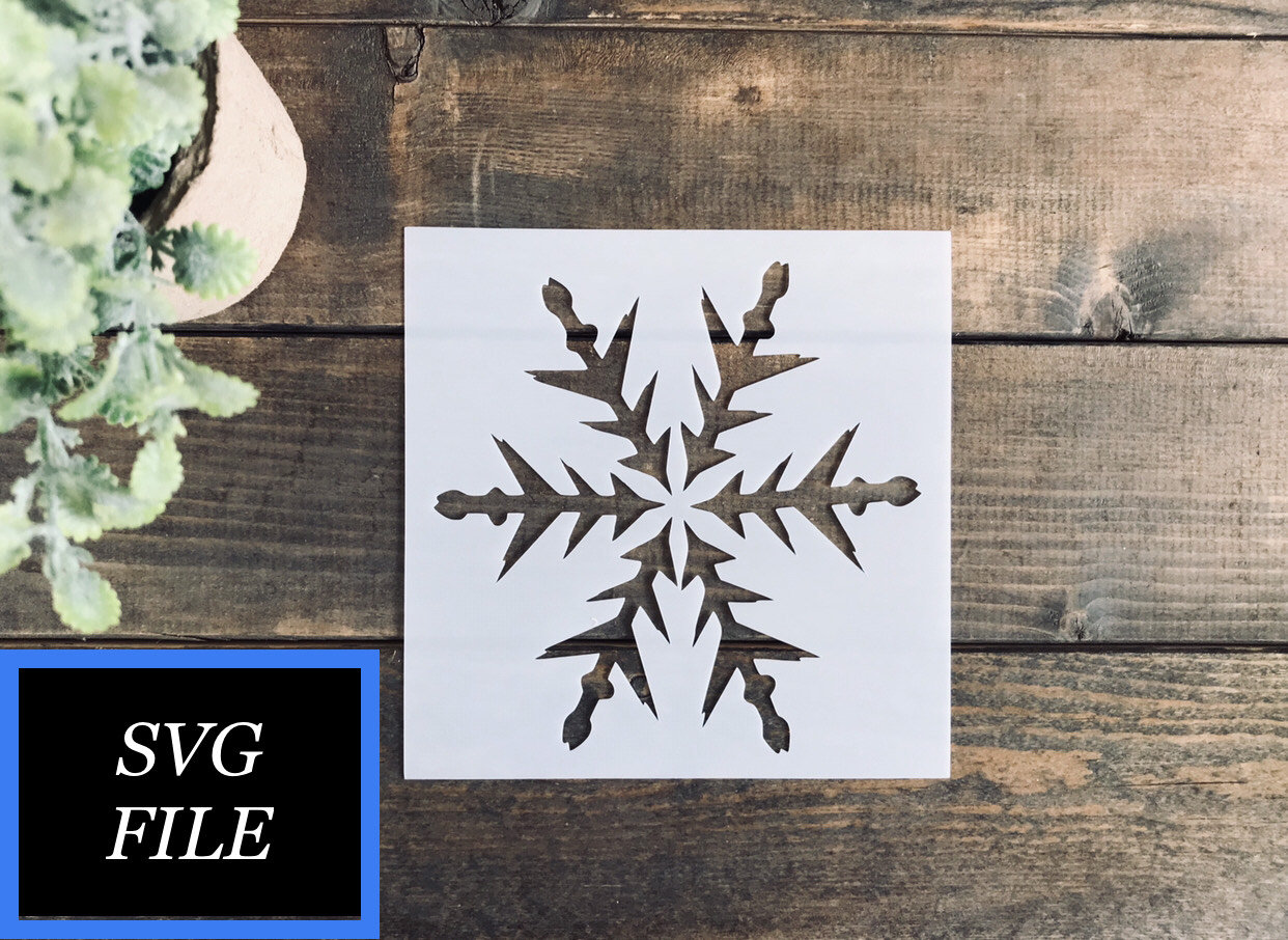 Snowflake Stencil SVG Snowflake SVG Snowflake Stencil | Etsy