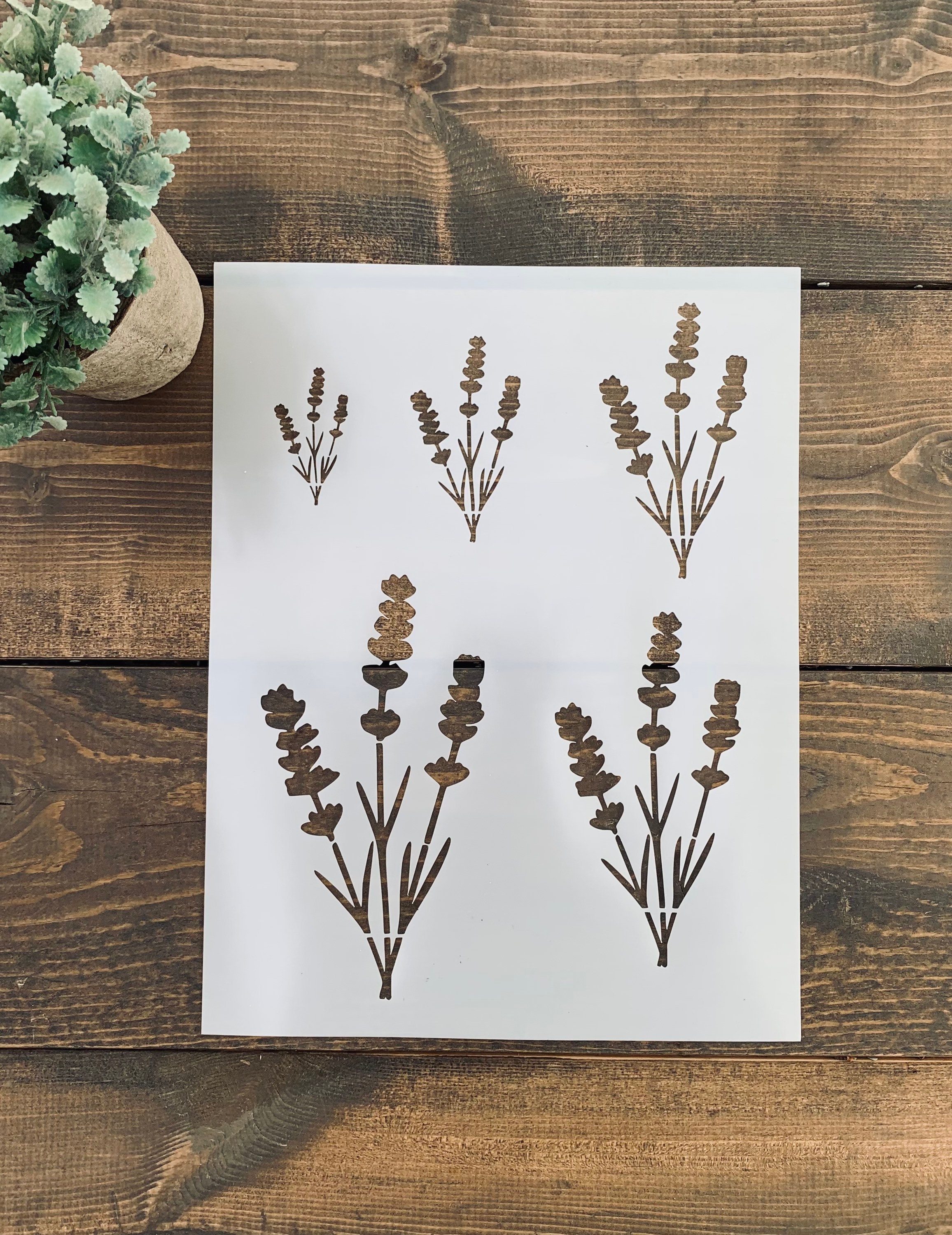 Stencil Reusable Lavender Stencil Sheet Wild Flower Stencil - Etsy