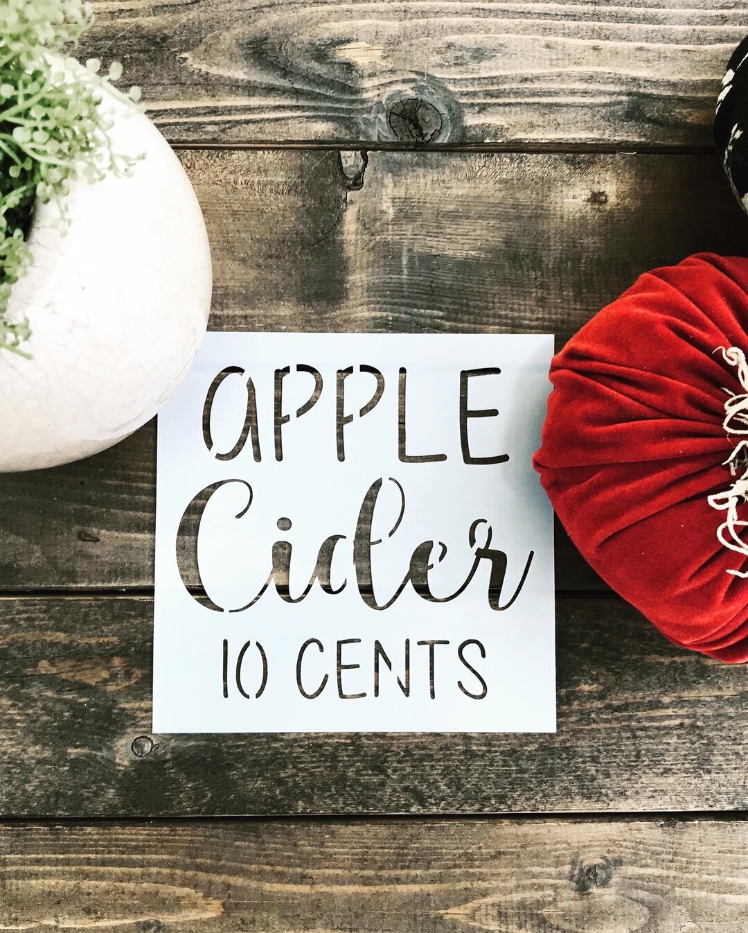 Reusable Apple Cider Stencil, Fall Decor - Etsy