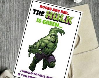 Hulk Valentine - Etsy