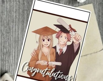 Anime Graduation Card | Etsy