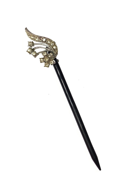 black hair pin - Gem