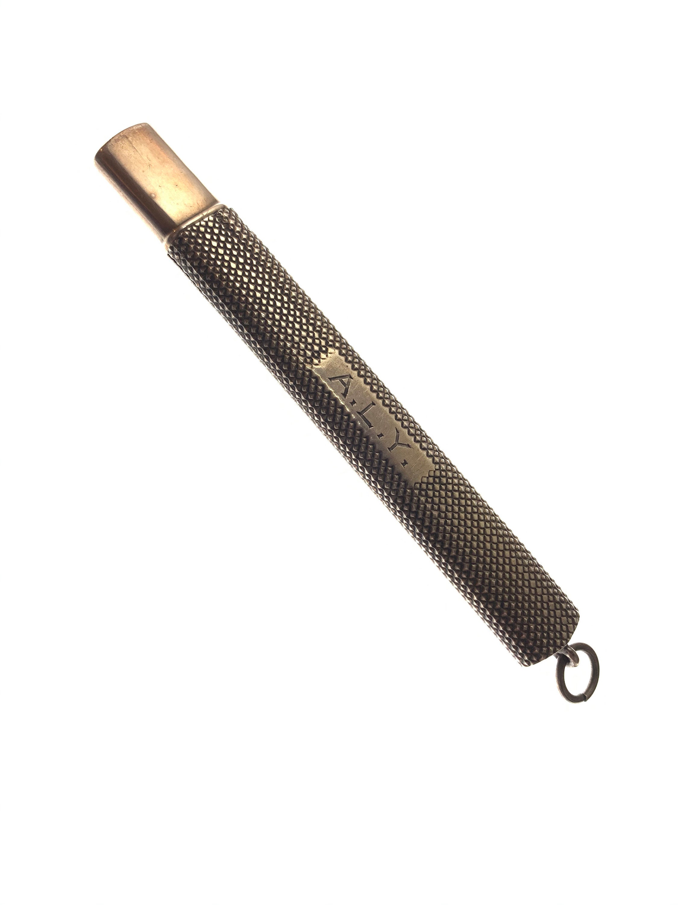 Antique Silver Pencil Case Pendant With Pencil for Chatelaine Vintage ...