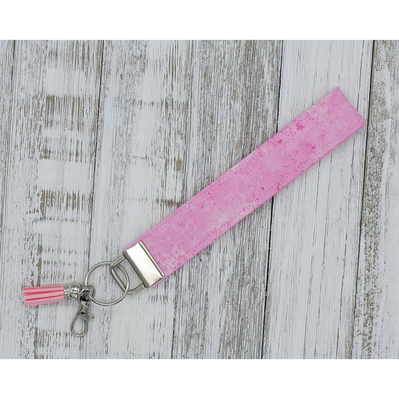 Pink Key Fob Wristlet gravel pink key holder Valentines Day | Etsy