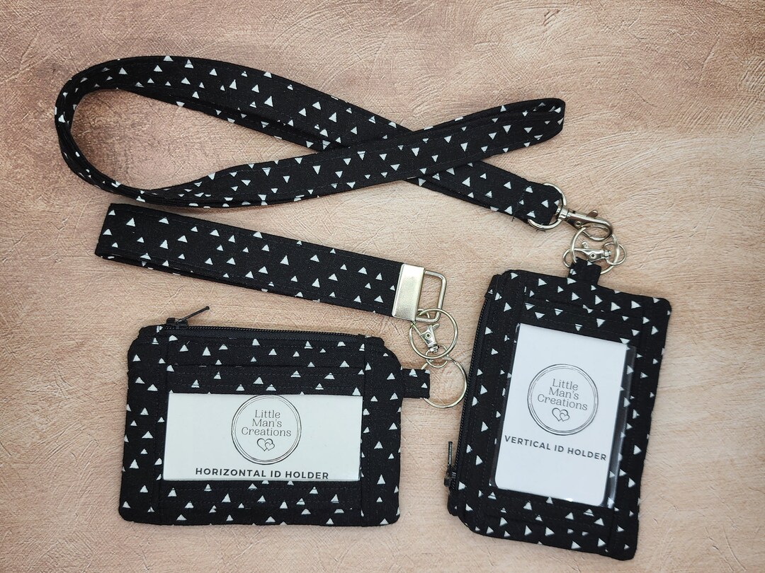 Triangle ID Card Holder Wallet ID Badge Lanyard Key Fob - Etsy