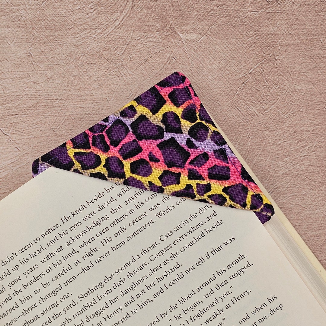 Rainbow Cheetah Print Corner Bookmark - Etsy