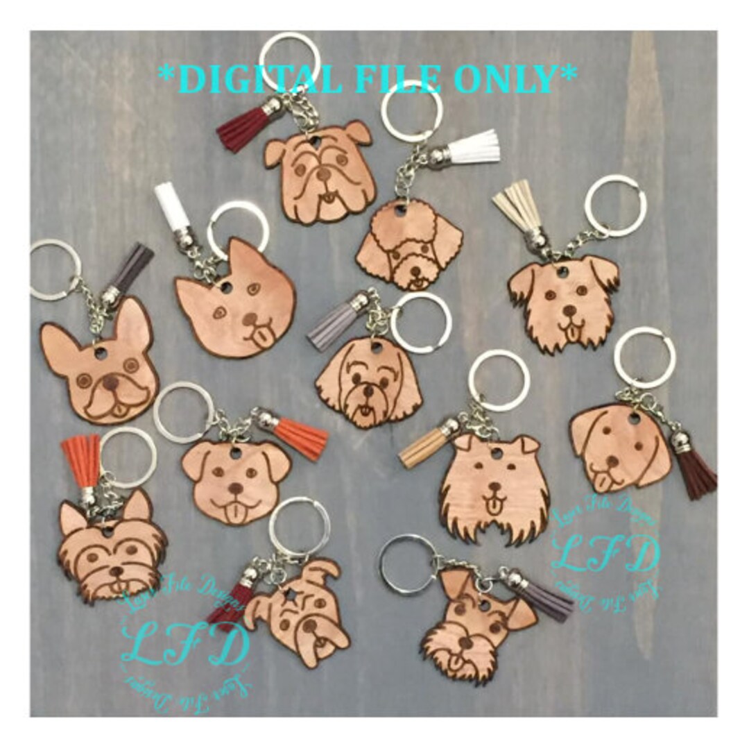 Dog Face Key Chains - Etsy