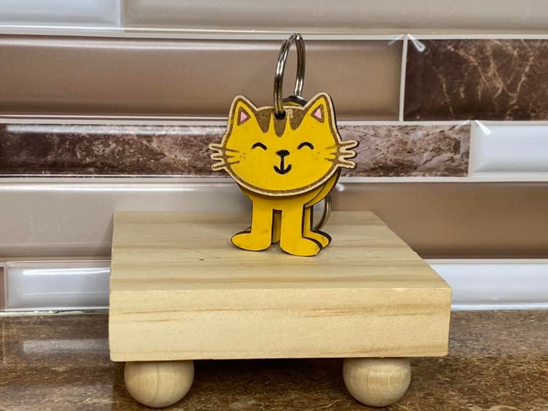 Animal Friends Standing Key Chains - CAT - Etsy